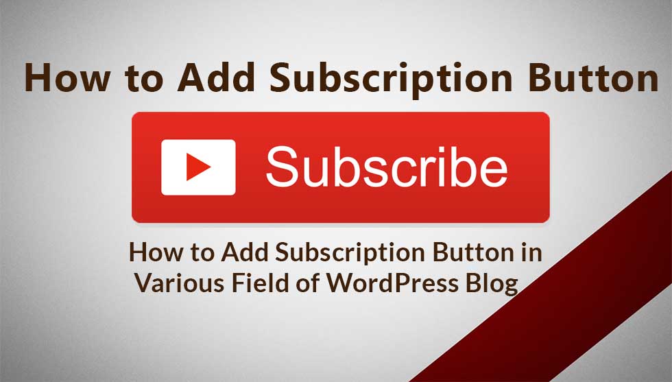 How To Add Subscription Button In WordPress Blog PFBLOG